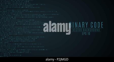 Computer science is a binary number system. Programming, coding, hacker concept. Vector ...