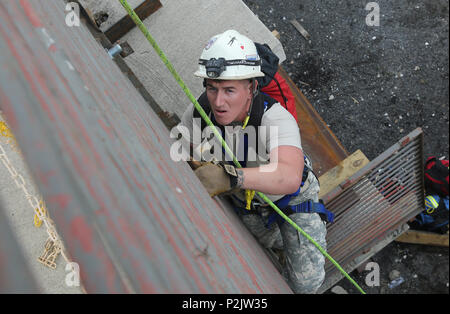 A U.S. Soldier assigned to the 911th Technical Rescue Engineering ...