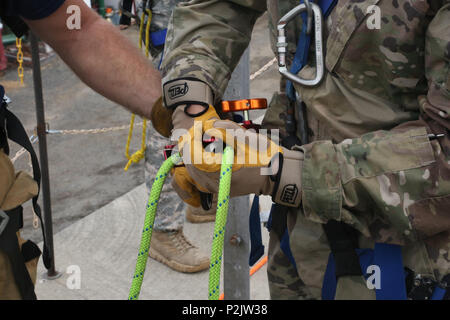 A U.S. Soldier assigned to the 911th Technical Rescue Engineering ...