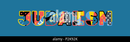 The word JUDAISM concept written in colorful abstract typography Stock ...