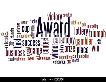 Award ceremony word cloud concept Stock Photo - Alamy