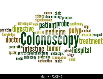 Colonoscopy, word cloud concept on white background Stock Photo - Alamy