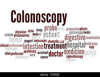 Colonoscopy, word cloud concept on white background Stock Photo - Alamy