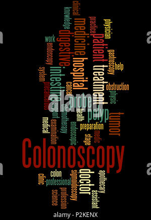 Colonoscopy, word cloud concept on white background Stock Photo - Alamy