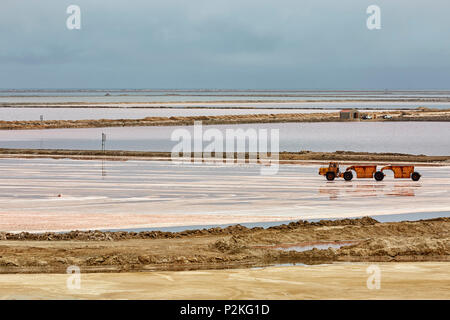 Namibia, Walvis Bay. Salt Pan Refinery Truck Stock Photo - Alamy