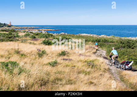 Lighthouse tower in Svaneke on the island Bornholm. Denmark Stock Photo ...