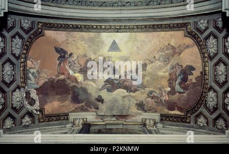 Adoration of the Name of God fresco by Francisco Goya, Cathedral ...