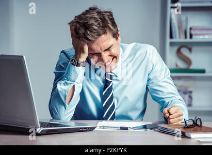 Crying man. Photo of office man with Negative facial expression at the ...