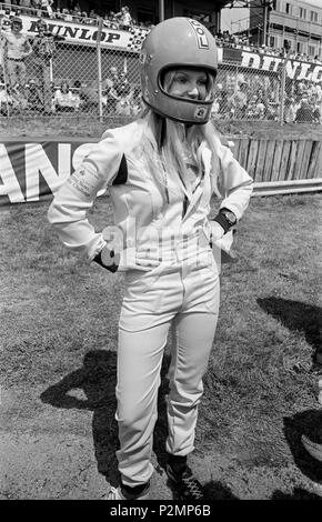 Miss World, Eva Rueber-Staier wearing the U.S. helmet pictured at ...
