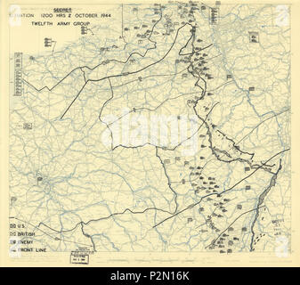 (October 8, 1944), HQ Twelfth Army Group situation map. LOC 2004630218 ...