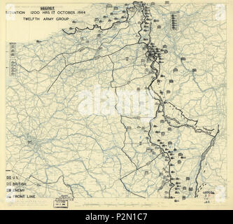 [October 17, 1944], HQ Twelfth Army Group situation map. 1944 by Allied ...