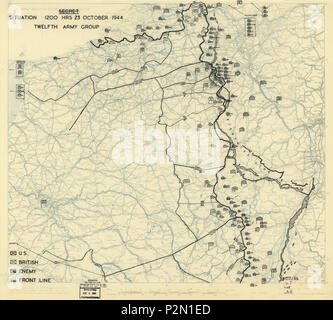 [October 23, 1944], HQ Twelfth Army Group situation map. 1944 by Allied ...