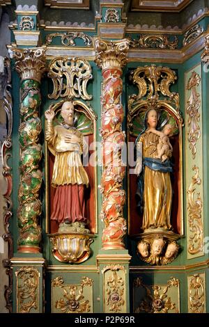 Our Lady of Assumption church. Baroque reredos. God Stock Photo - Alamy
