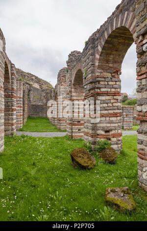 France, Nord, Bavay, Archaeological Museum, Ancient Forum of Bavay, Old ...
