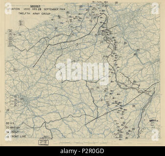 [September 28, 1944], HQ Twelfth Army Group situation map. 1944 by ...