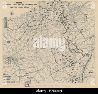 [September 29, 1944], HQ Twelfth Army Group situation map. 1944 by ...