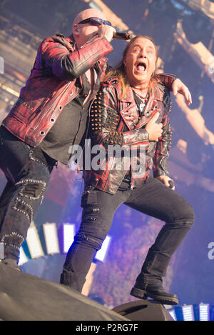 Florence, Italy. 16th Jun, 2018. Jonathan Davis ( leader of Korn ...