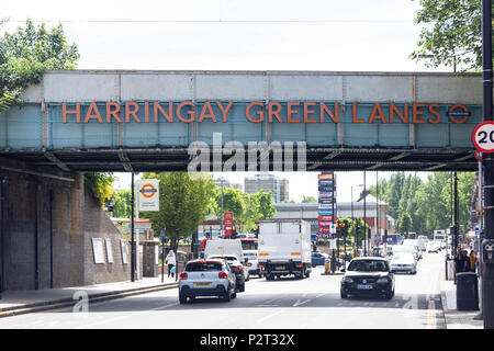 Harringay Green Lanes Railway Station overpass, Green Lanes, Harringay ...