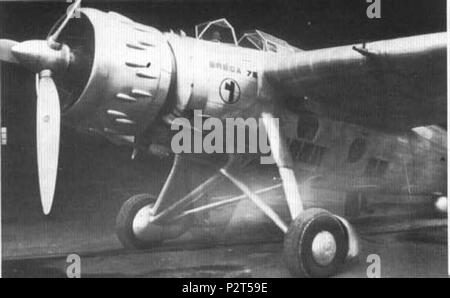 . English: The Italian Breda Ba.75 reconnaissance aircraft and ground ...