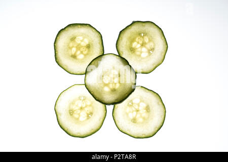 courgette slices lit from the back Stock Photo - Alamy