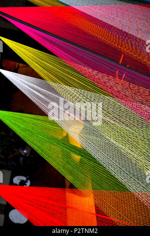 Colourful strings art Stock Photo - Alamy