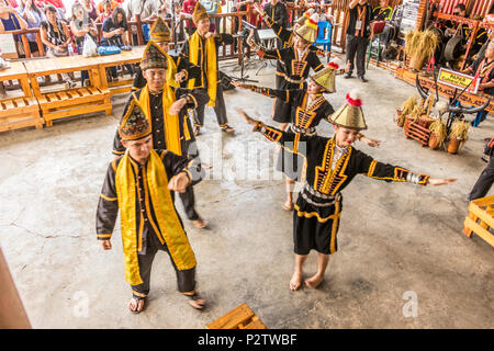 Traditional dancing at Pesta Kaamatan or harvest festival at Hogkod ...