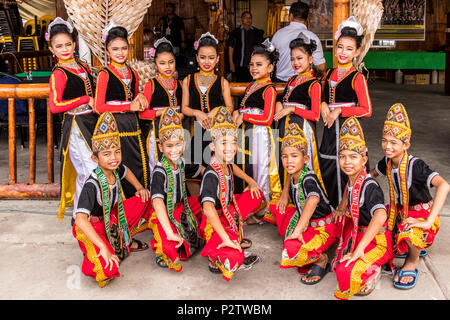 Kadazan and Dusan in traditional clothing at Pesta Kaamatan or harvest ...