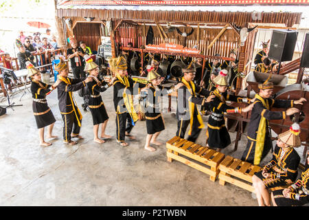 Traditional dancing at Pesta Kaamatan or harvest festival at Hogkod Koisaan KDCA in Kota ...
