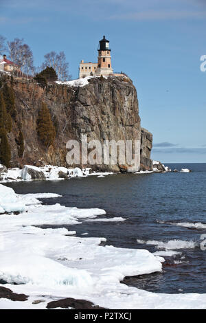 A view of a Split Rock Lighthouse State Park map on the trail, guiding ...