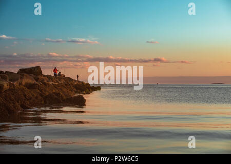 Sunset at Meigs Point at Hammonasset State Park Stock Photo - Alamy