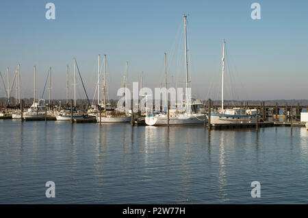 Boats are moored at the Bridgeton Marina on a sunny Sat. morning in ...