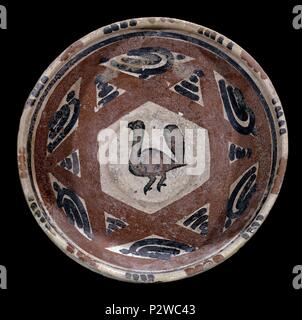 CERAMICA IRANI-PLATO DE BARRO ROJO S IX. Location: MUSEO ARQUEOLOGICO ...