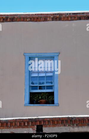 Adobe window with blue sash Stock Photo - Alamy