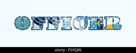 The word POLICE concept written in colorful abstract typography. Vector ...