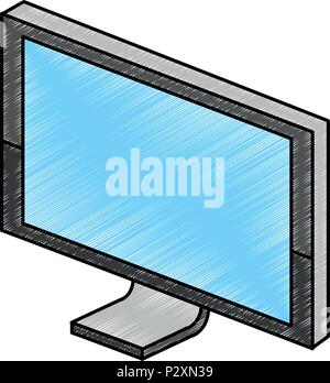 Computer screen isolated scribble Stock Vector Image & Art - Alamy