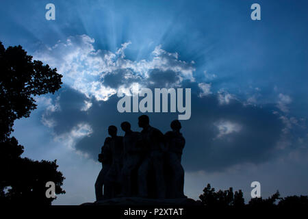 Anti Terrorism Raju Memorial Sculpture, located in Dhaka university ...