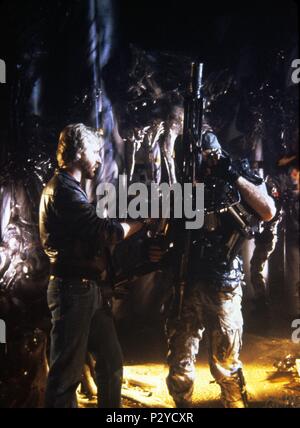 James Cameron on the set of Aliens Alien 2 Year: 1986 USA Stock Photo ...