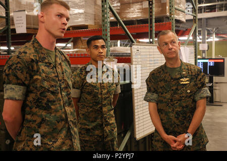 Navy Rear Adm. Stephen Pachuta, left, the Medical Officer of the Marine ...
