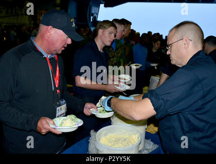 chief, ice cream social, Sailors, U.S. Navy, USS Makin Island (LHD 8 ...