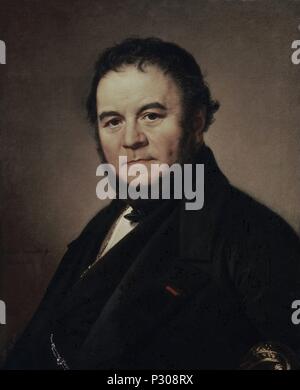 Johan Olaf Sodermark - Portrait of Henri Beyle A.K.A. Stendhal french ...