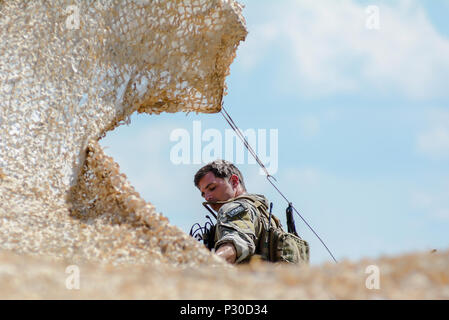 Members of the 284th Air Support Operations Squadron, Kansas Air ...