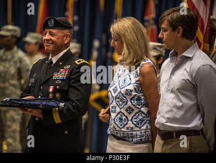 Maj. Gen. (ret.) David Puster along with Command Sgt. Maj. Robert ...