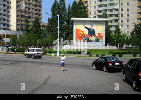 North Korea, Pyongyang, police Stock Photo - Alamy