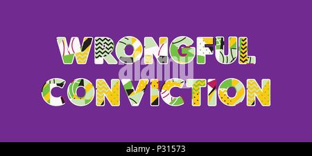 The word CONVICTION concept written in colorful abstract typography ...