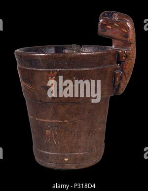 KERO INCA DE MADERA - COLECCION LARREA - CABEZA DE JAGUAR - S XV Y XVI ...