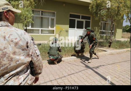 Zeravani, a specialized branch of the Peshmerga soldiers, conduct a ...