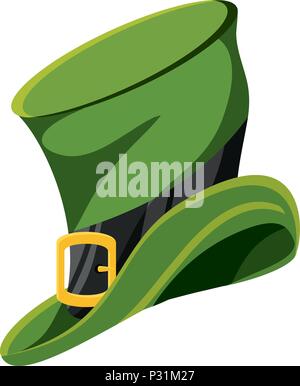 irish top hat iconover white background, vector illustration Stock ...
