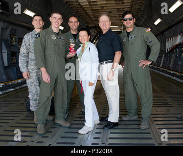 Senior Airman Auldon Barker, loadmaster, 22nd Airlift Squadron, First ...