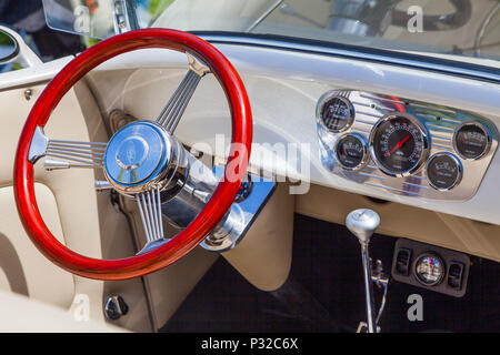 Instrument panel of a vintage Ford Model A automobile from 1930s Stock ...
