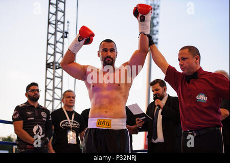 Karlsruhe, Deutschland. 16th June, 2018. Sarah Bormann. GES/Boxing ...